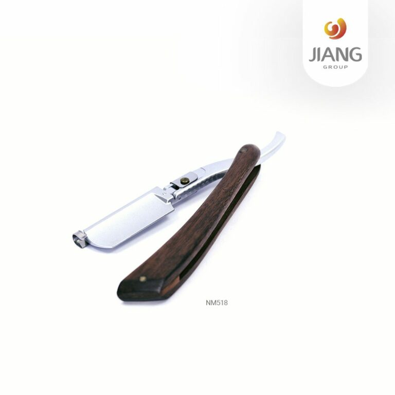 Navaja Barbero Mango de Madera - Jiang.pe